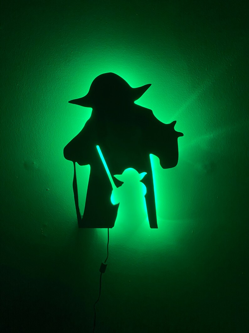 LED Yoda Sign Star Wars Sign Neon Sign Bedroom Gameroom | Etsy