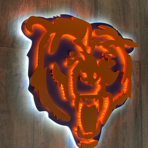 LED Chicago Bears Sign. Bedroom, Man Cave, Arcade, Bar. - Etsy