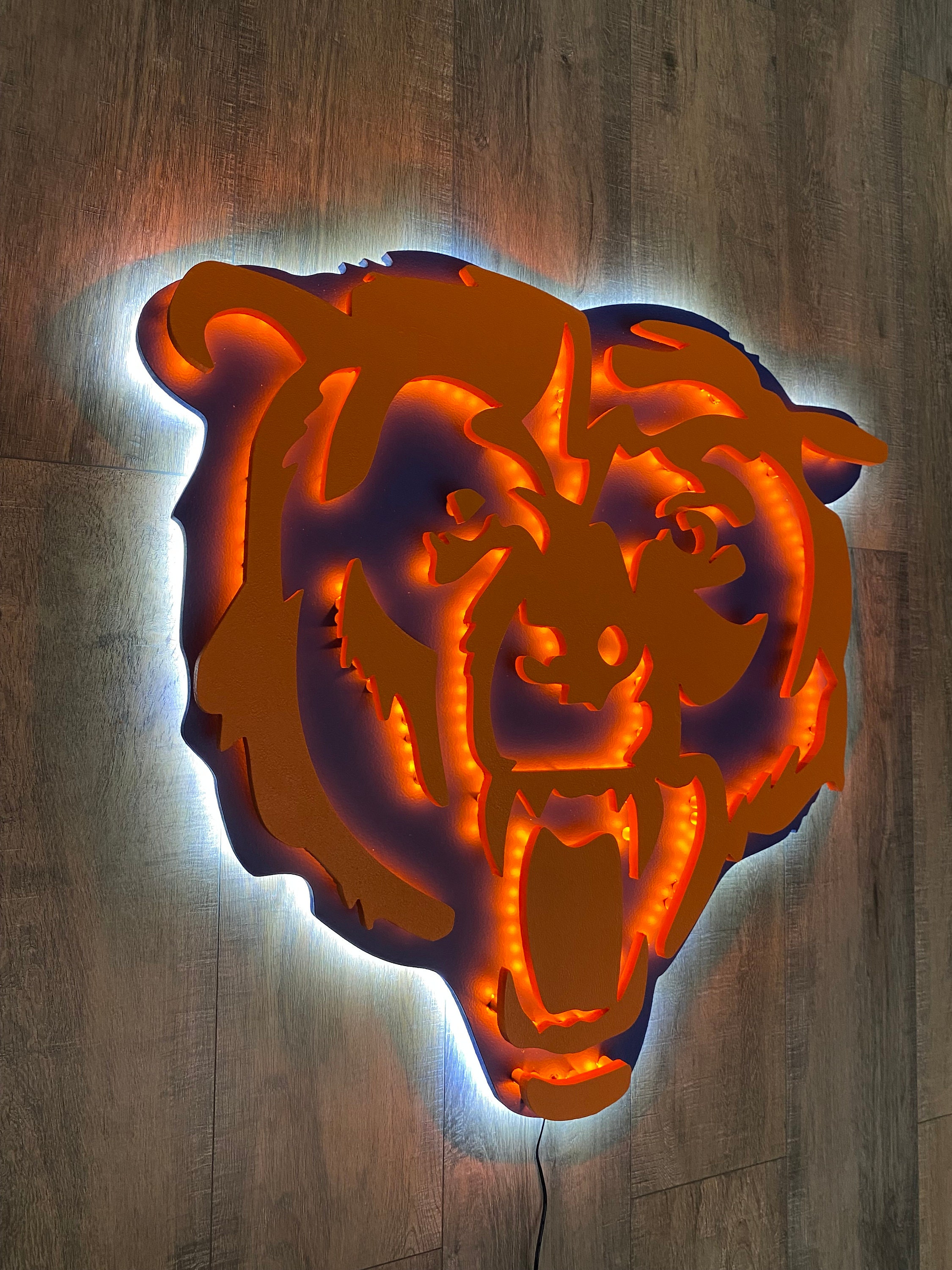 LED Chicago Bears Sign. Bedroom, Man Cave, Arcade, Bar. - Etsy