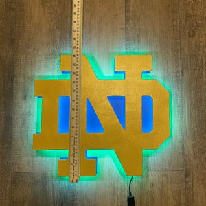 LED Notre Dame Sign. Bedroom, Man Cave, Arcade, Bar. - Etsy