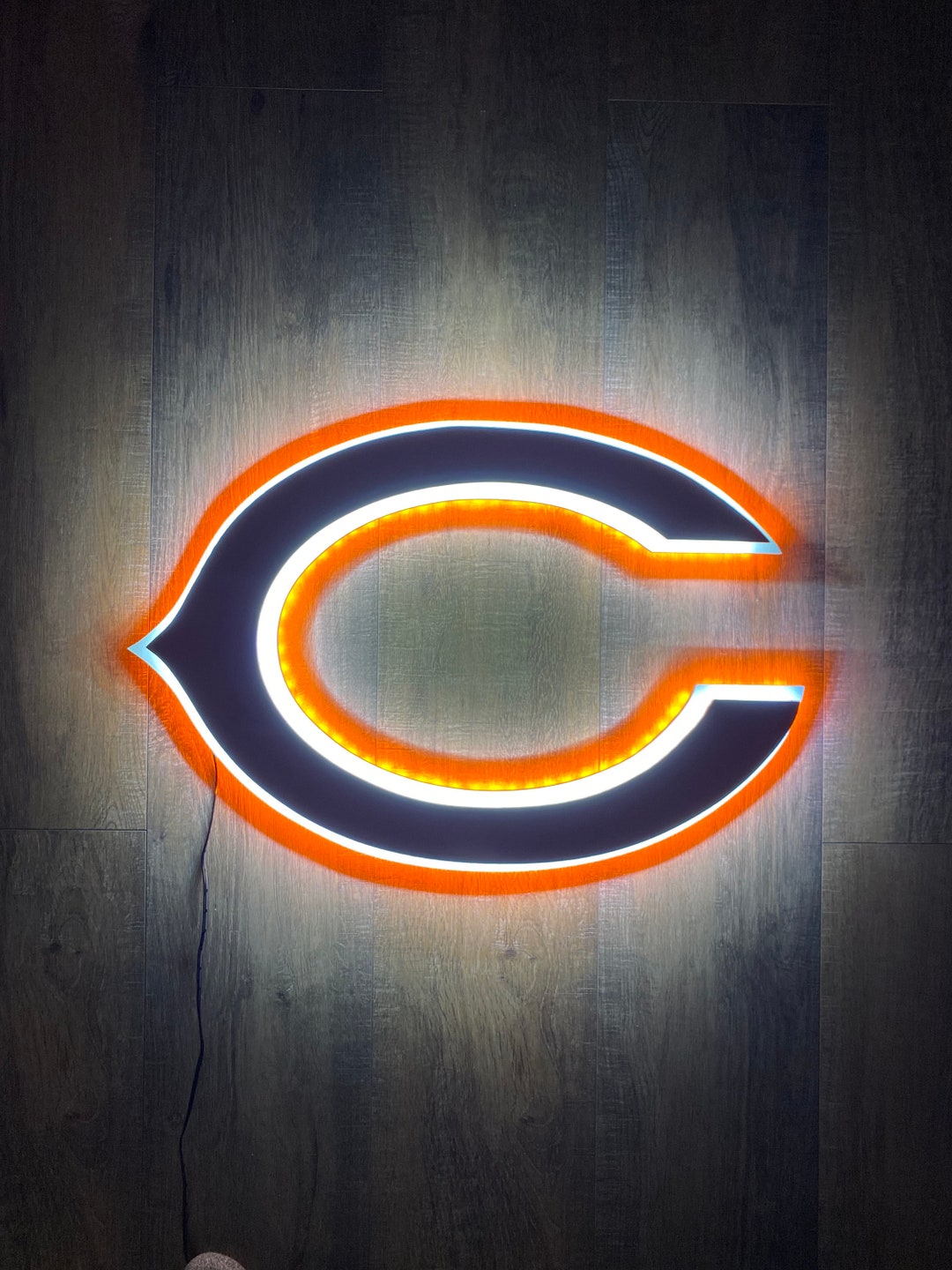 LED Chicago Bears Sign. Bedroom, Man Cave, Arcade, Bar. - Etsy