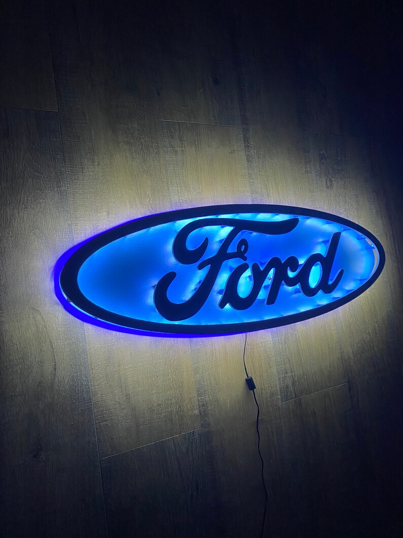 LED Ford Logo Sign. Bedroom Man Cave Arcade Bar. | Etsy
