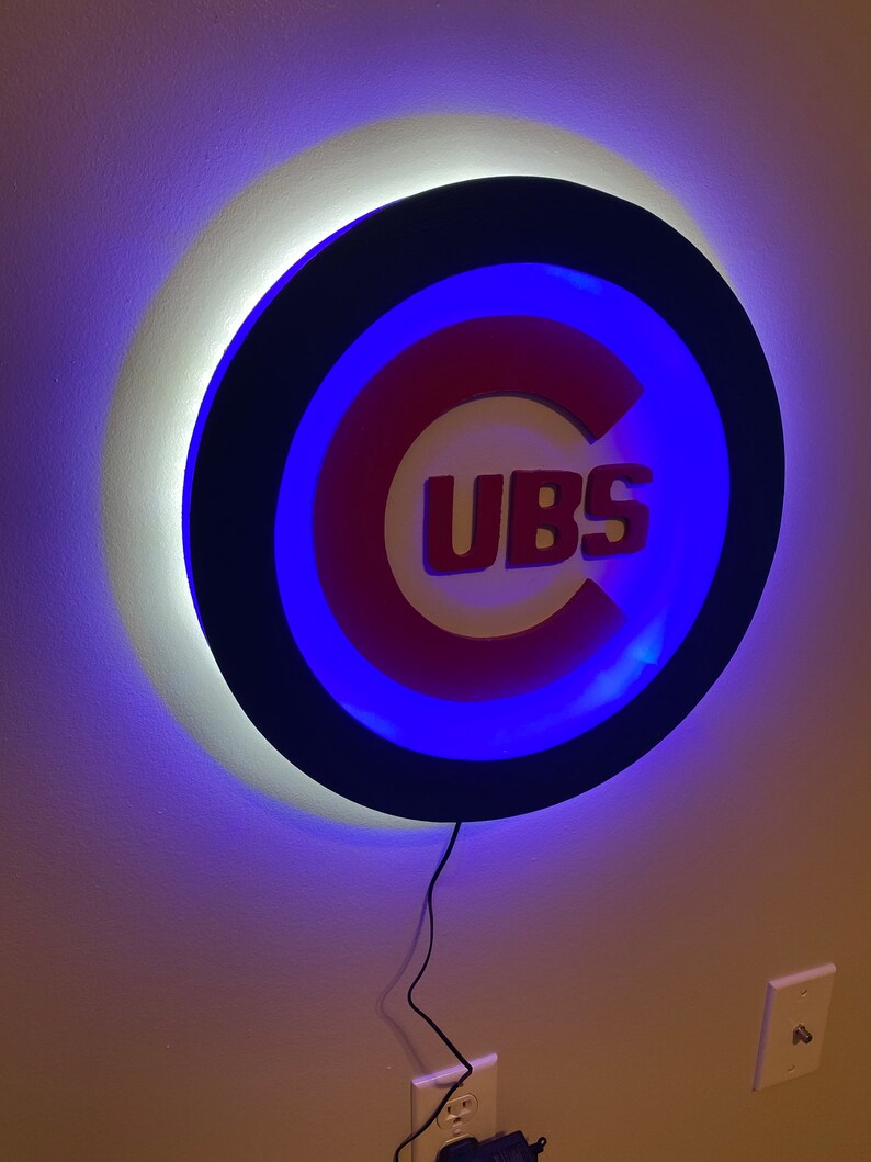 LED Chicago Cubs Sign. Man Cave. Bar. - Etsy