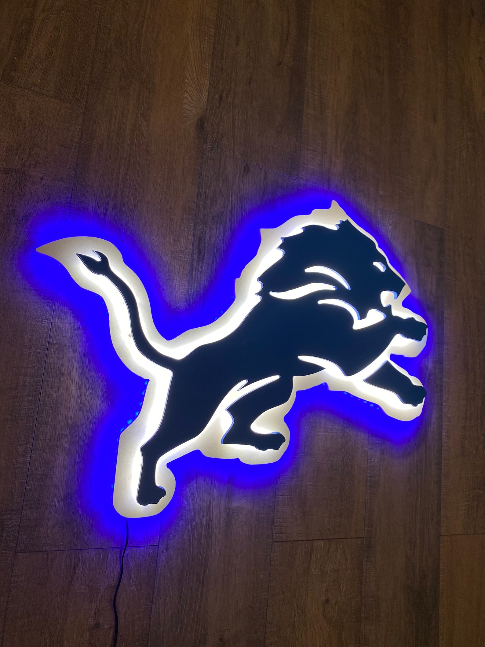 LED Detroit Lions Sign. Bedroom, Man Cave, Arcade, Bar. - Etsy