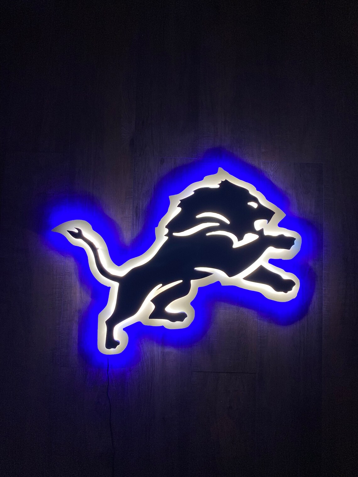 LED Detroit Lions Sign. Bedroom, Man Cave, Arcade, Bar. - Etsy
