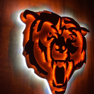 LED Chicago Bears Sign. Bedroom, Man Cave, Arcade, Bar. - Etsy