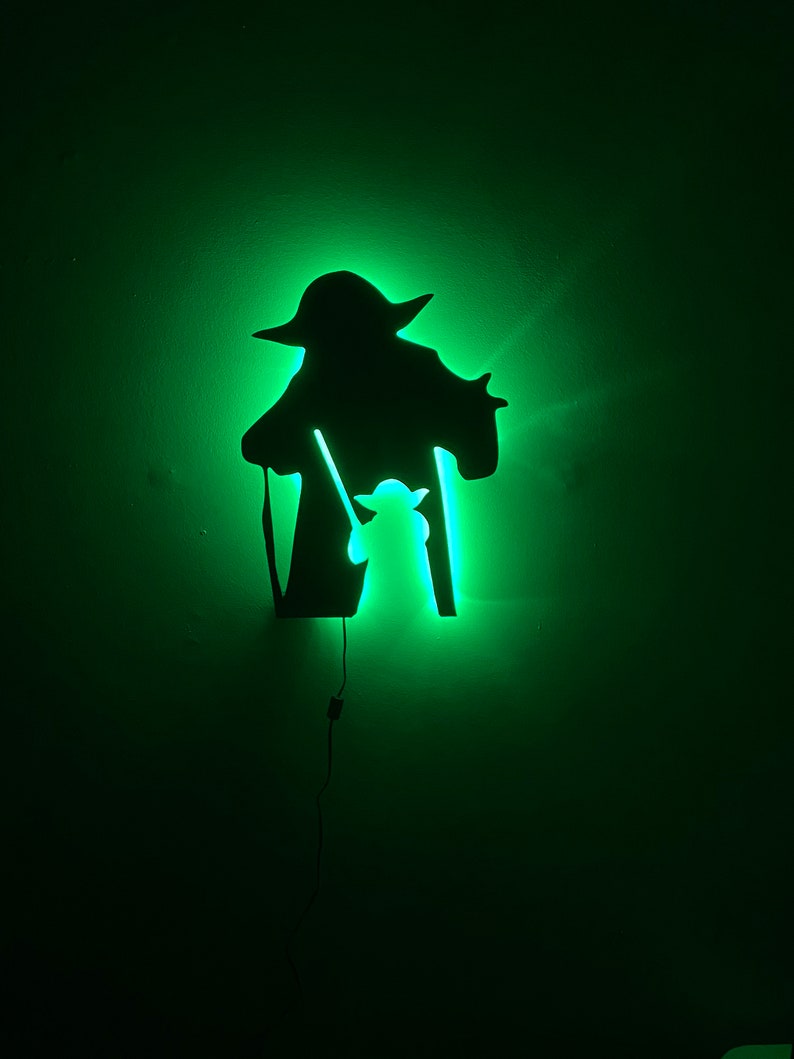 LED Yoda Sign Star Wars Sign Neon Sign Bedroom Gameroom | Etsy