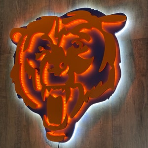 LED Chicago Bears Sign. Bedroom, Man Cave, Arcade, Bar. - Etsy