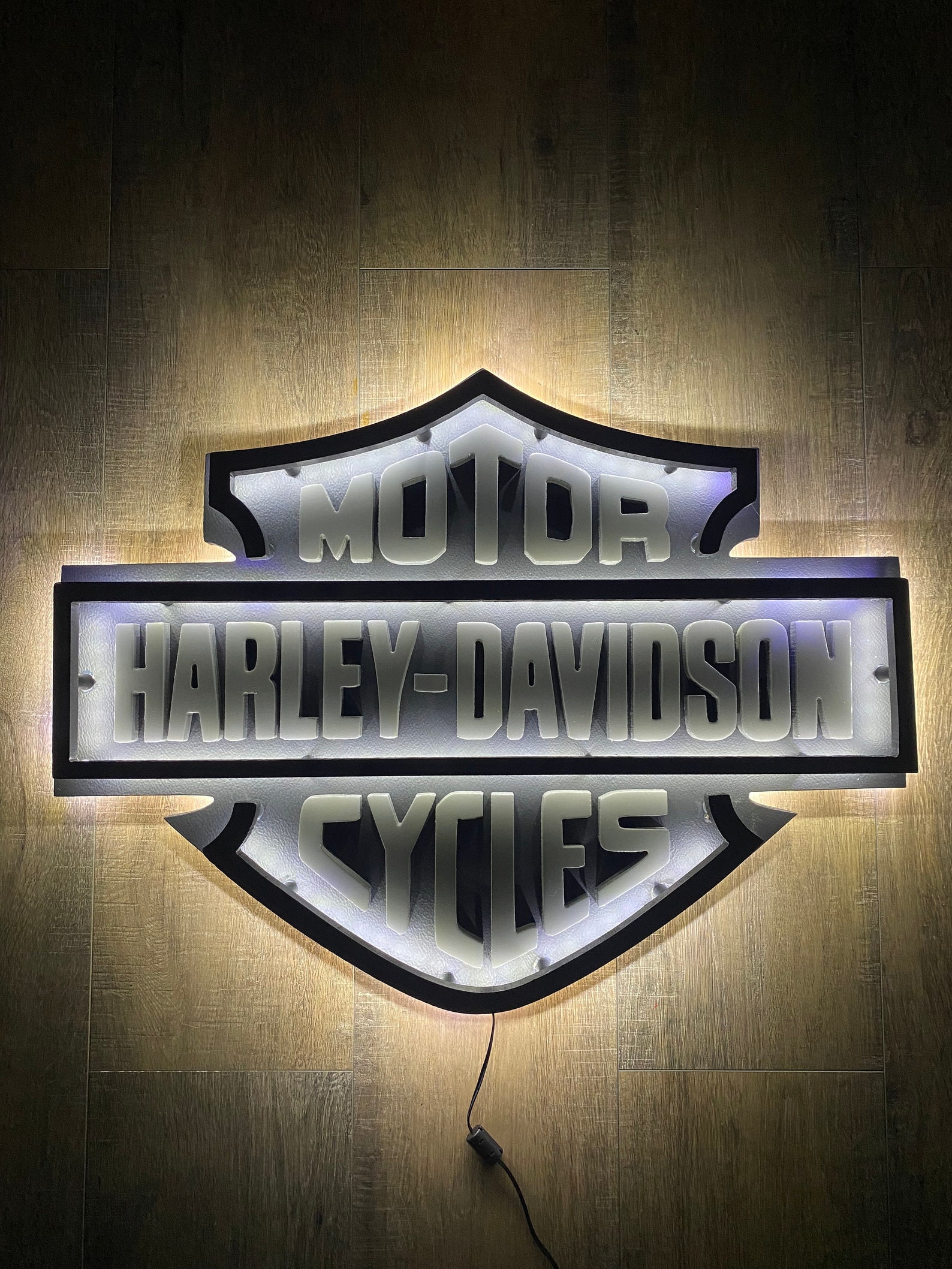 LED Harley Davidson sign. Neon Bedroom Gameroom Arcade | Etsy