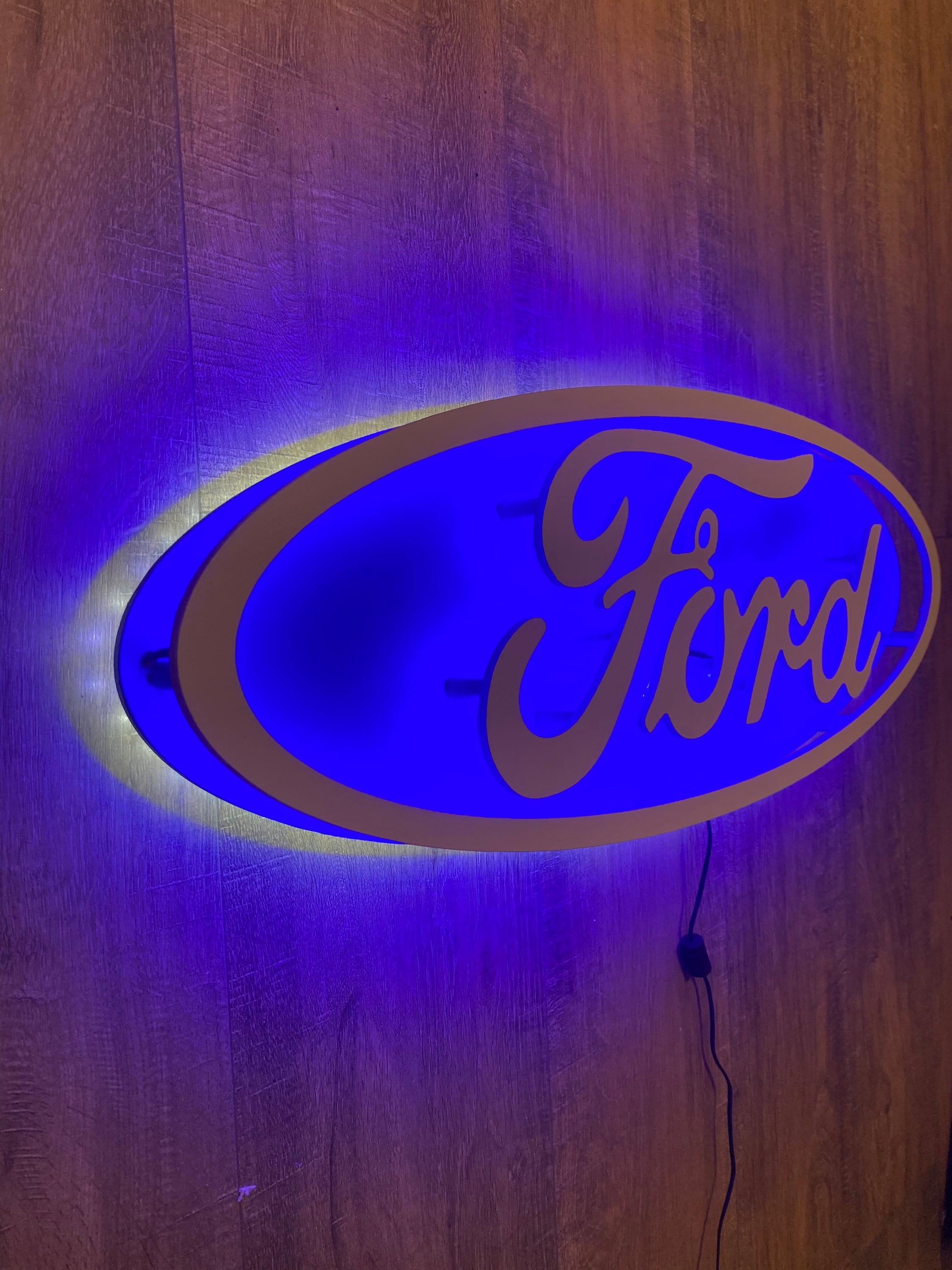 LED Ford Logo Sign. Bedroom Man Cave Arcade Bar. - Etsy