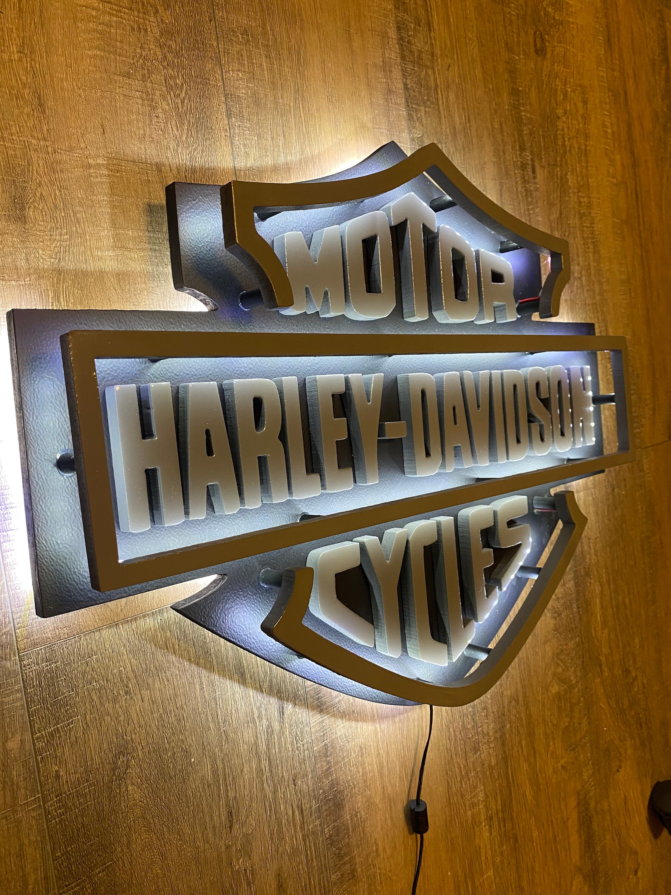 LED Harley Davidson sign. Neon Bedroom Gameroom Arcade | Etsy