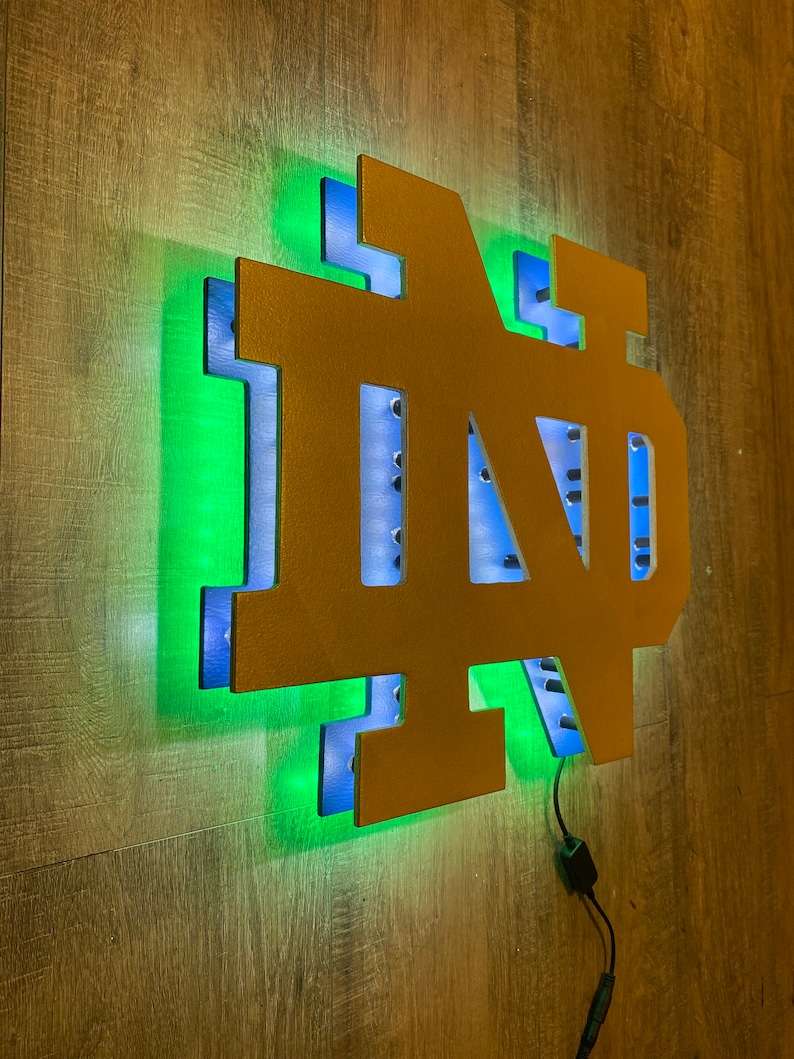 LED Notre Dame Sign. Bedroom, Man Cave, Arcade, Bar. - Etsy