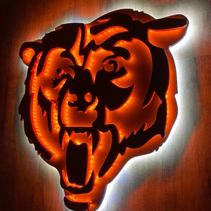 LED Chicago Bears Sign. Bedroom, Man Cave, Arcade, Bar. - Etsy