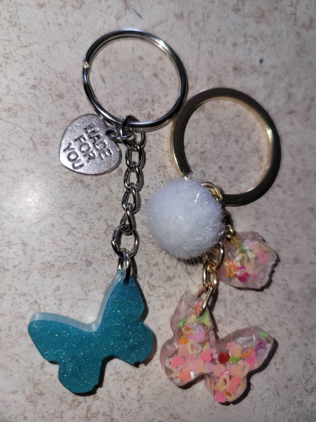 Homemade Resin Keychain Zipper Charm 2 Pack - Etsy