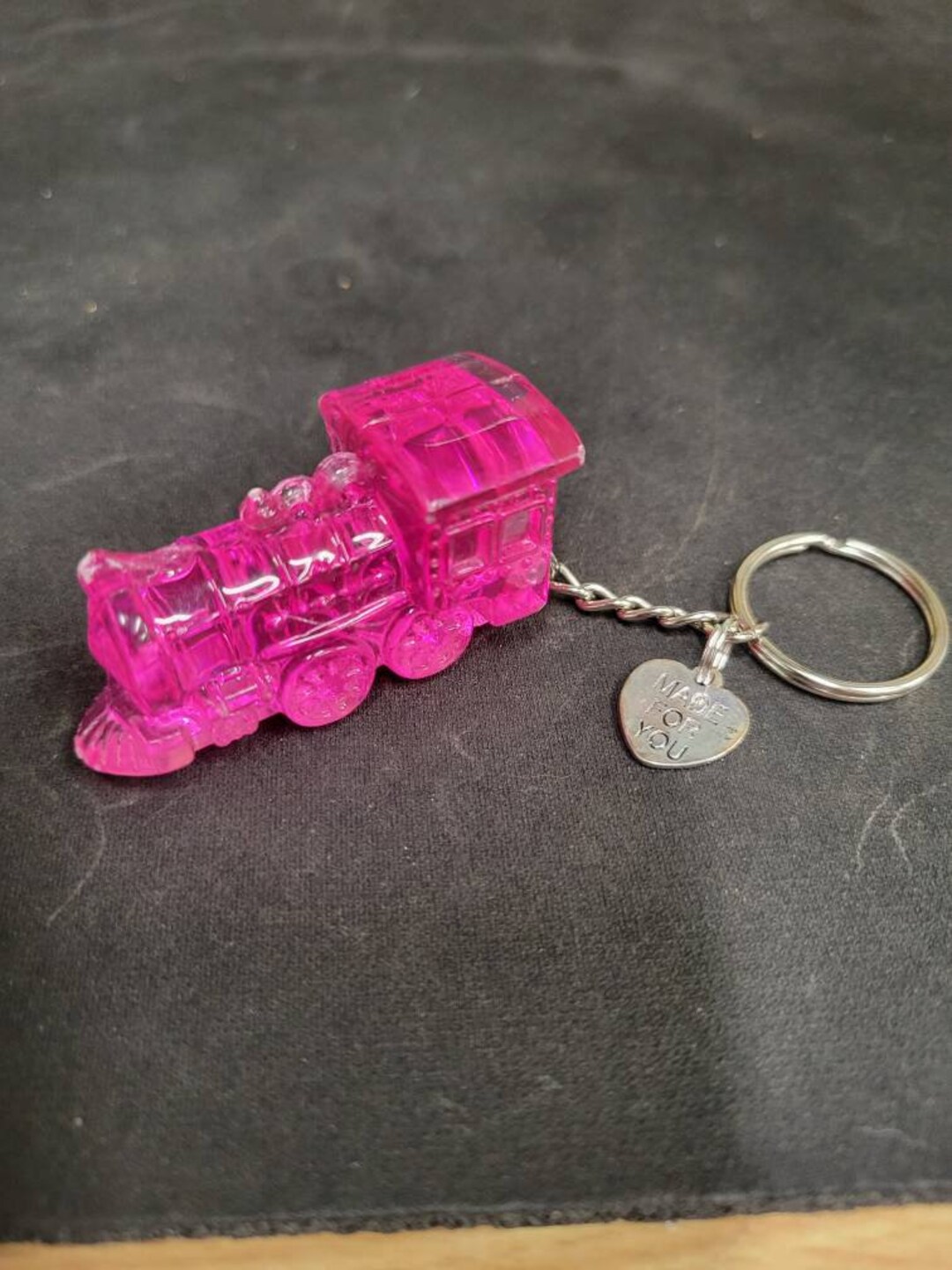 Pink Resin Train Keychain - Etsy