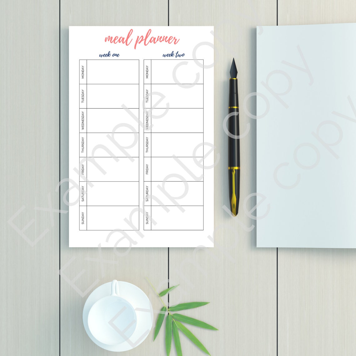 Printable Weekly Meal Planner || Food Planner for Mums, Weekly Meal ...