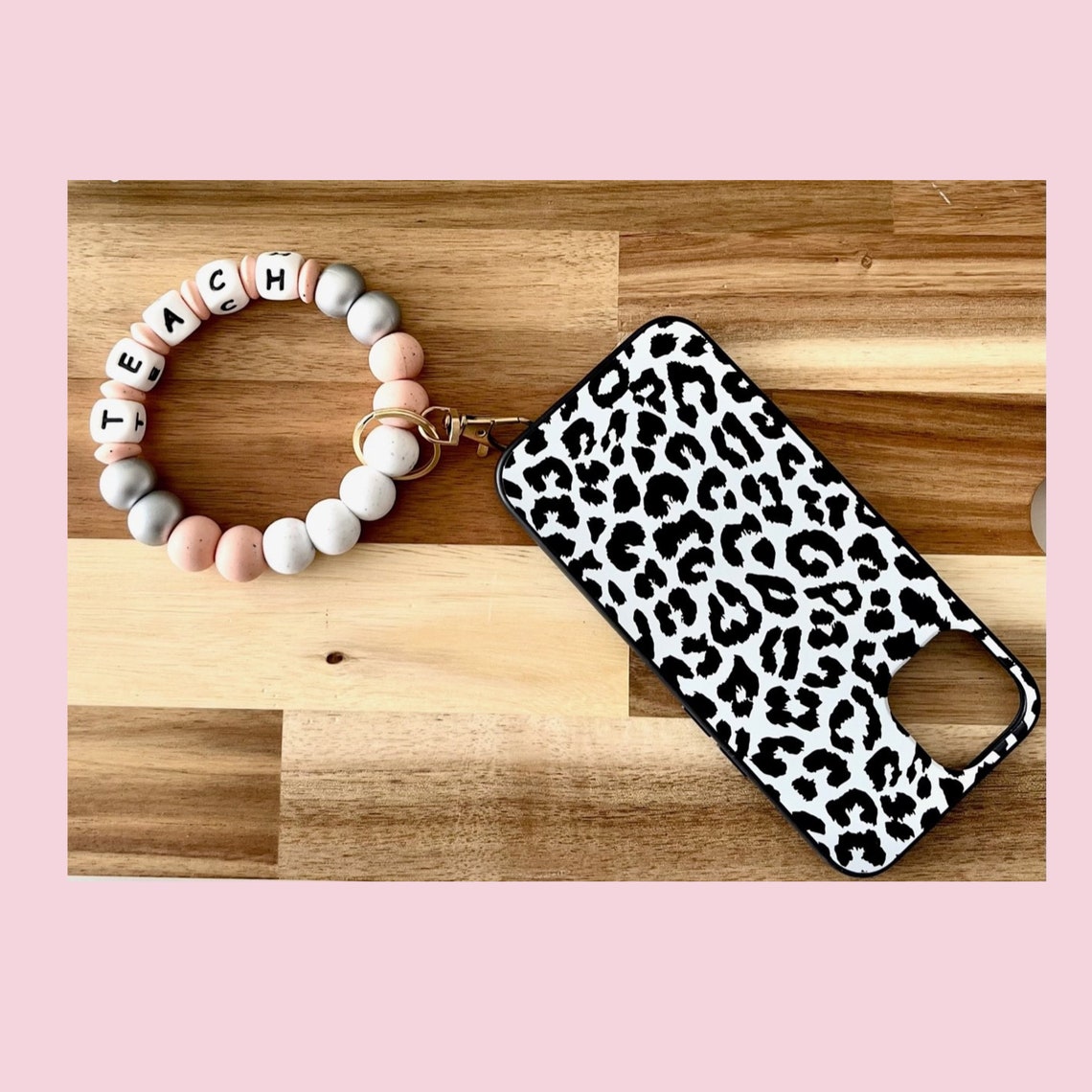 Teacher Gift End of Year Gift, Keyring for Teacher, Teach, Wristlet for ...