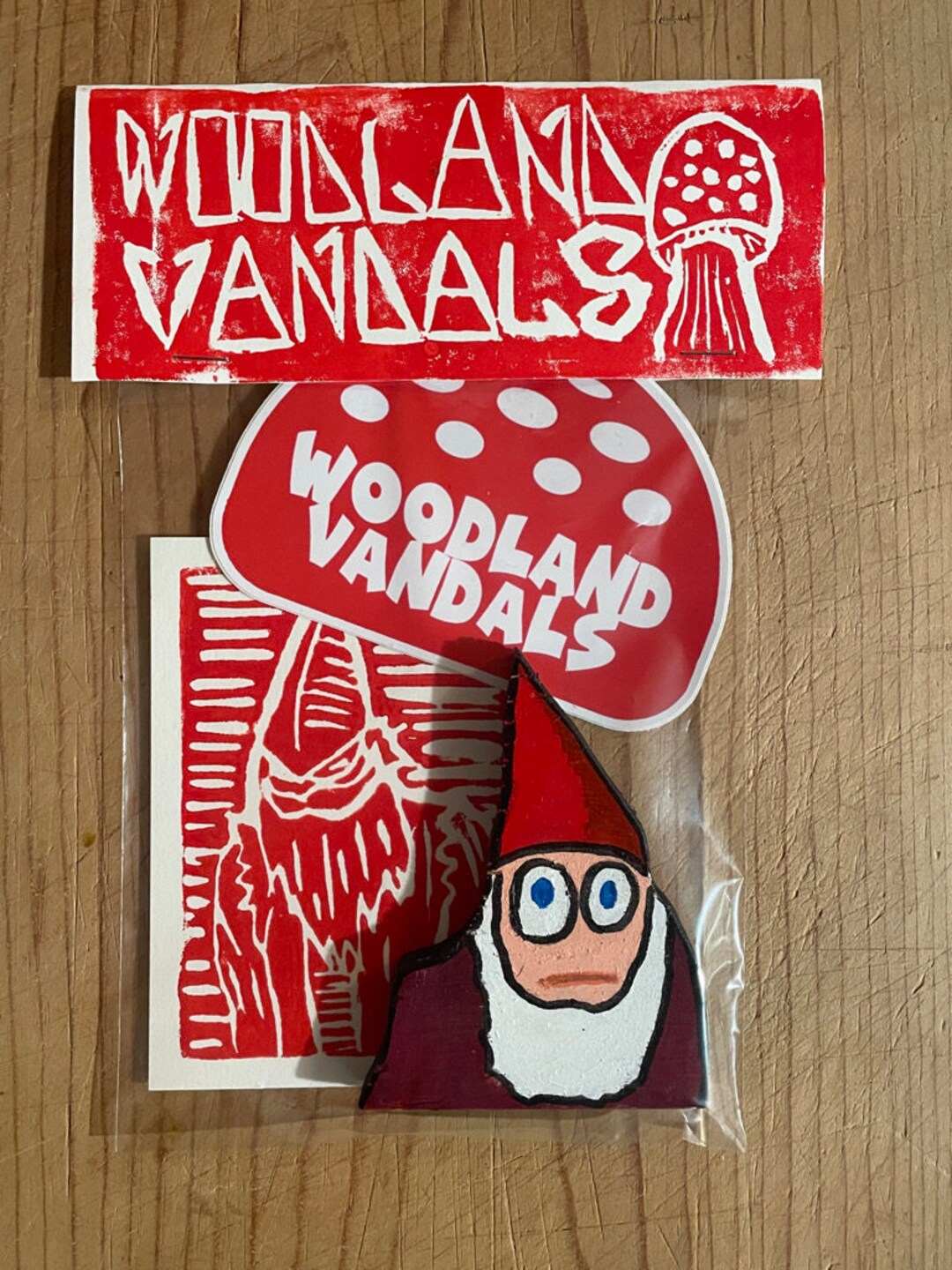 Woodland Vandals Goodie Bag W/sticker and Block Print Included Mr Old ...