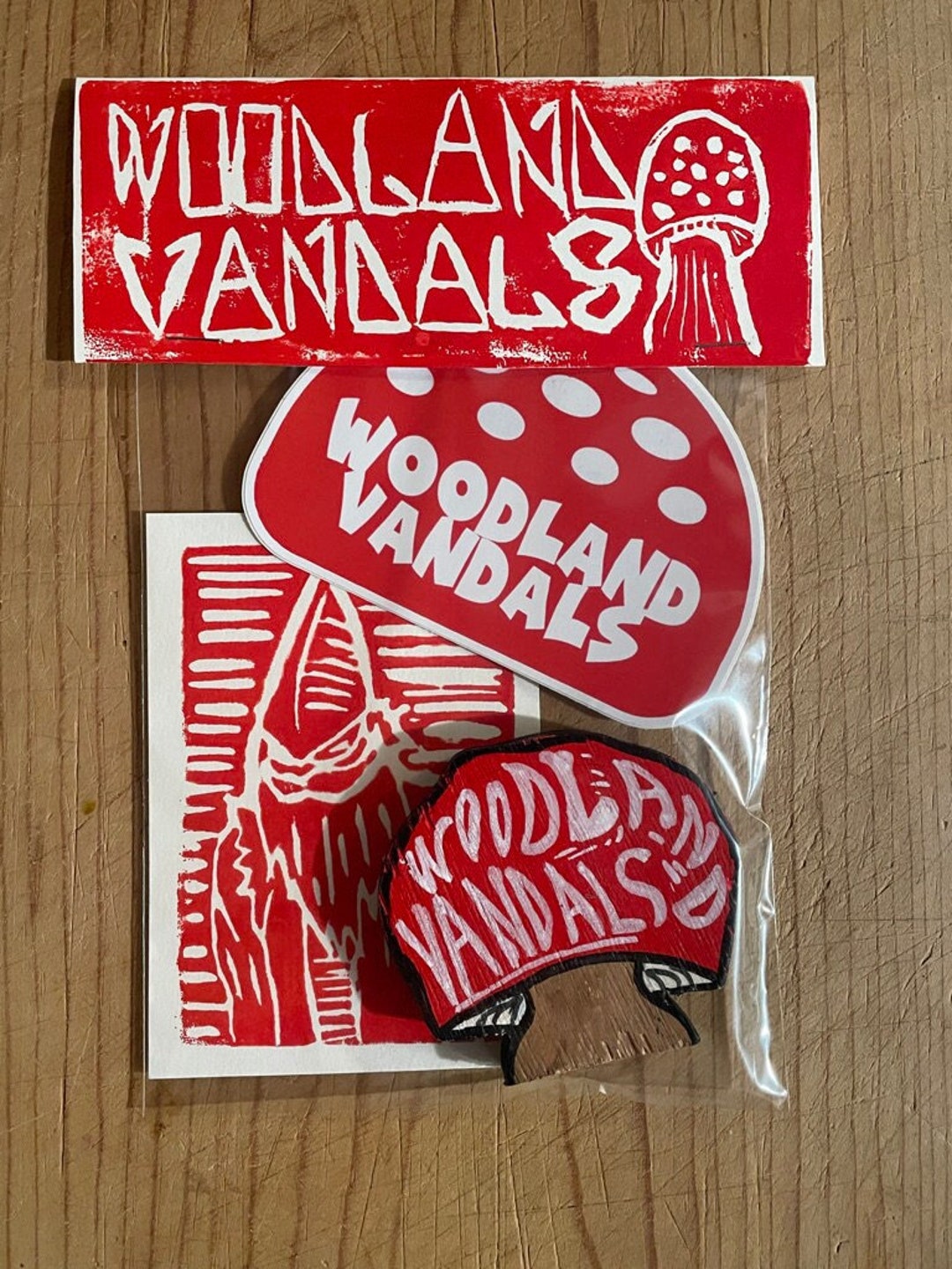 Woodland Vandals Goodie Bag W/sticker and Block Print Included NAME ...