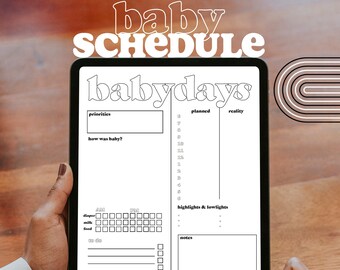 DIGITAL NANNY LOG // Printable Daily Babysitting Planner - Etsy
