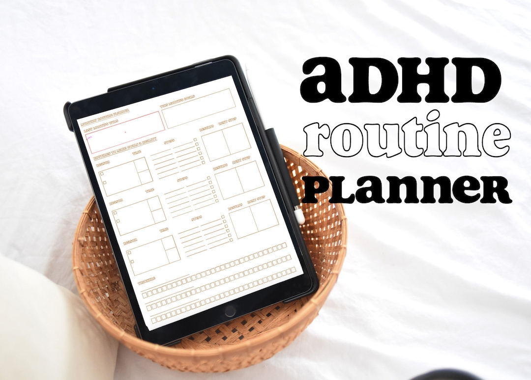 ADHD GOAL PLANNER // Printable Daily Minimalist Routine, Goal and Habit ...