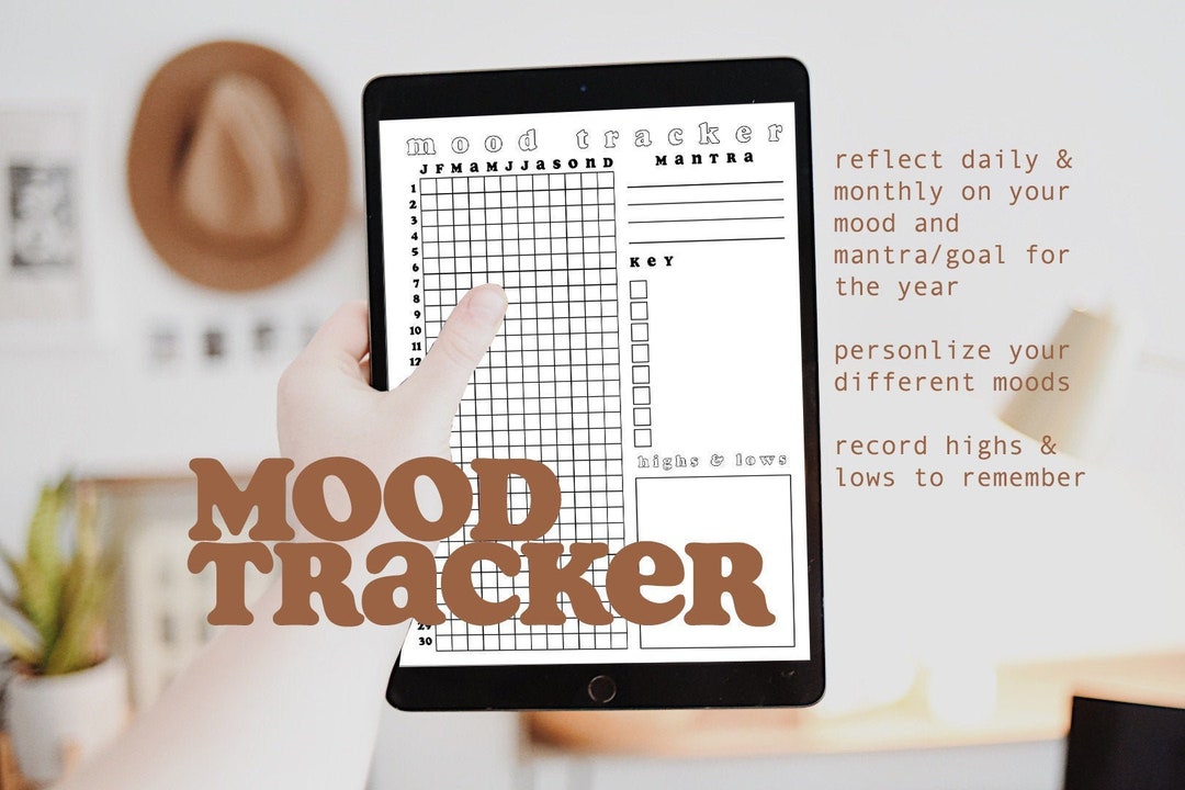 ADHD MOOD TRACKER // Monthly Mood Tracker Mental Health - Etsy