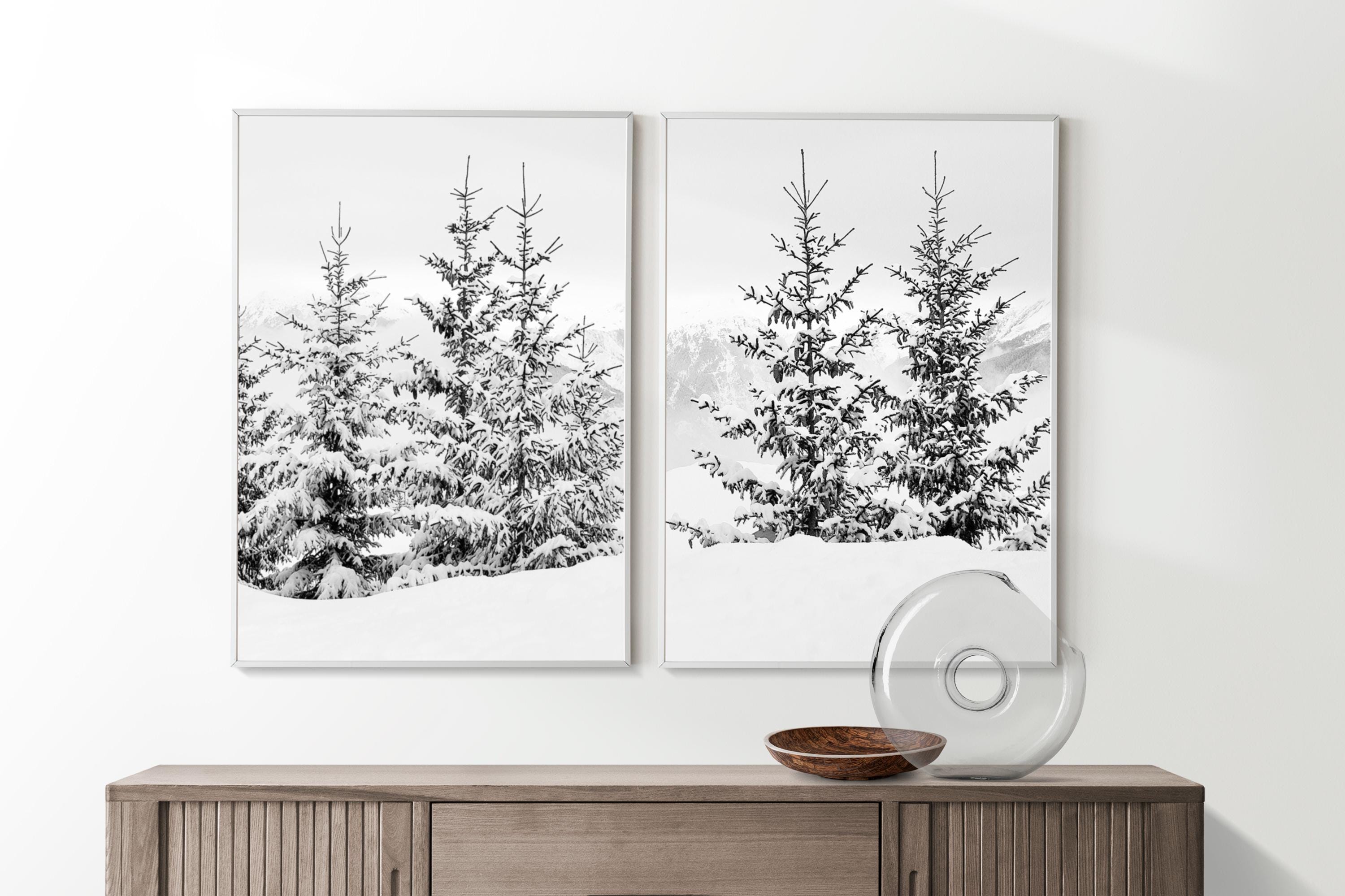 Winter Forest Print Set of 2 Digital Download | Printable Christmas ...