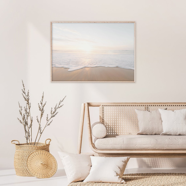Neutral Beach Print | Printable Coastal Wall Art Digital Download - Etsy