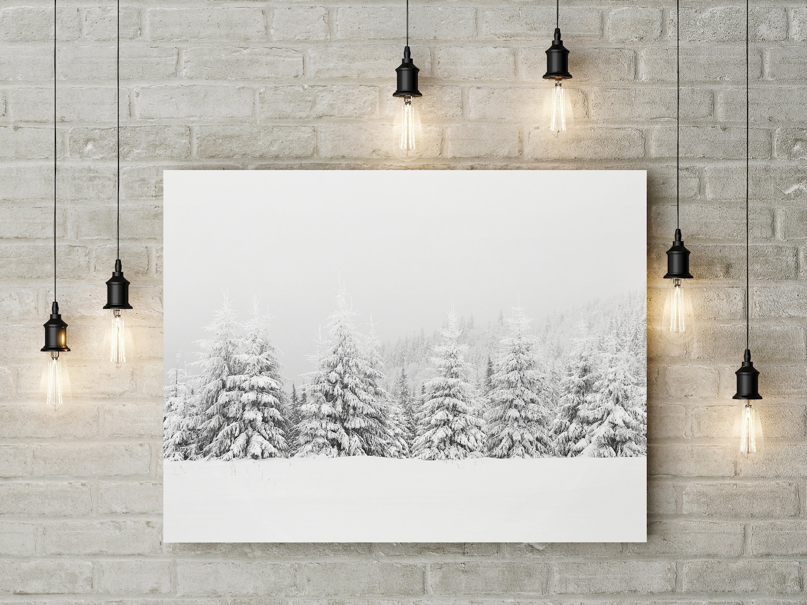 Winter Forest Print Digital Download | Christmas Downloadable Prints ...