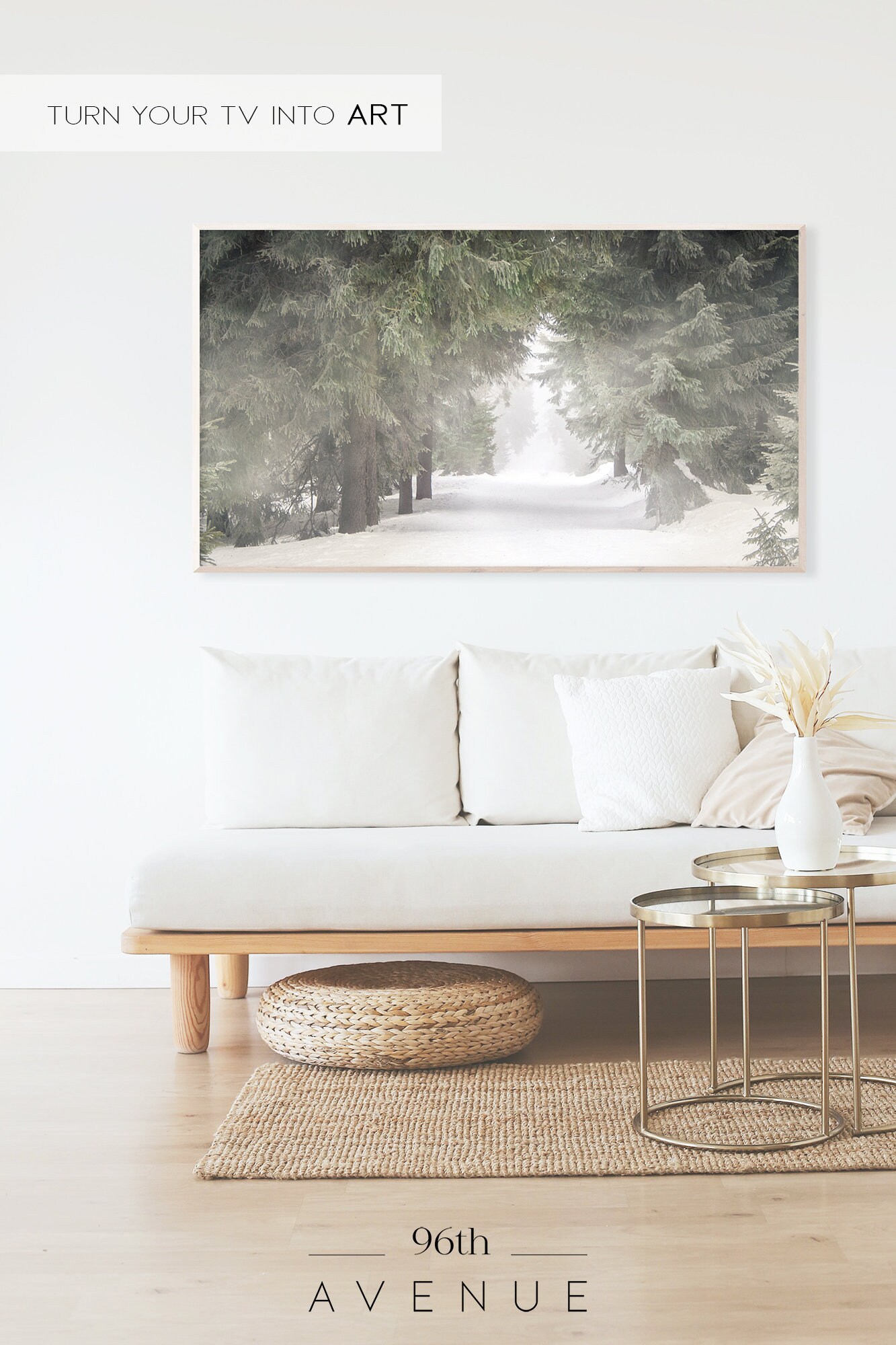 Samsung Frame Tv Art Pine Tree Forest Christmas Tv Art - Etsy