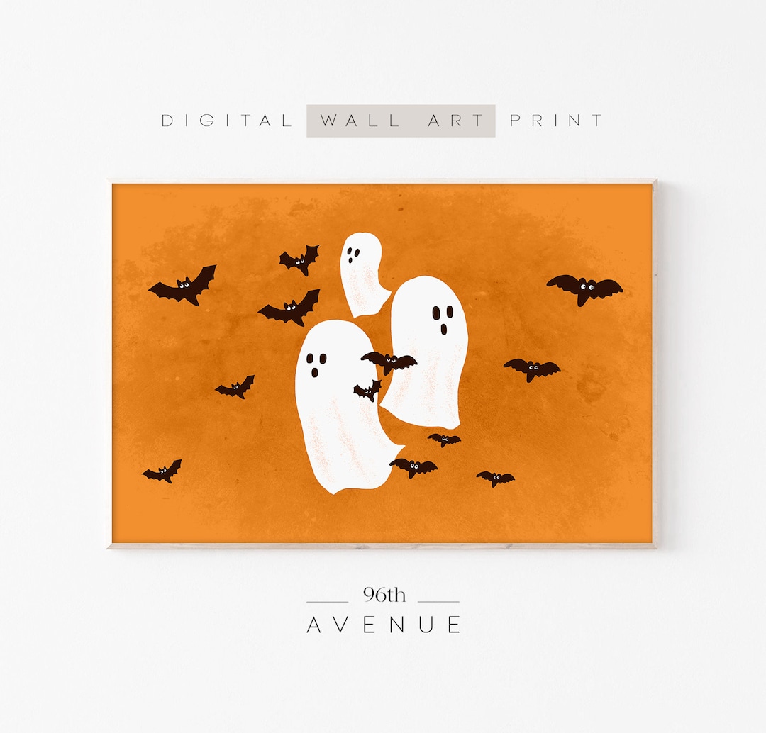 Halloween Ghosts Wall Art | Halloween Printable Wall Art | Kids Room ...