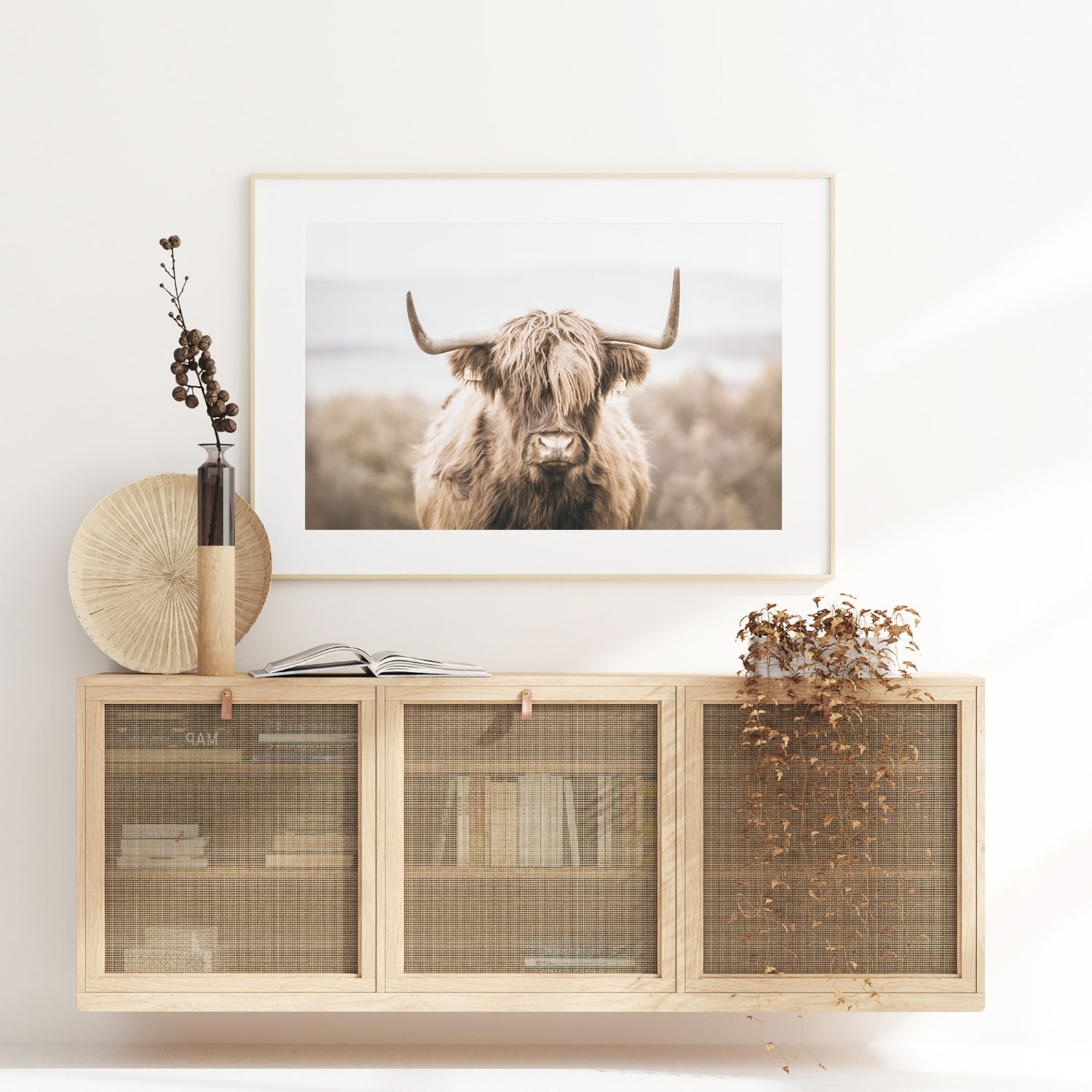 Highland Cow Print | Downloadable Art | Farm Animal Print | Cow ...