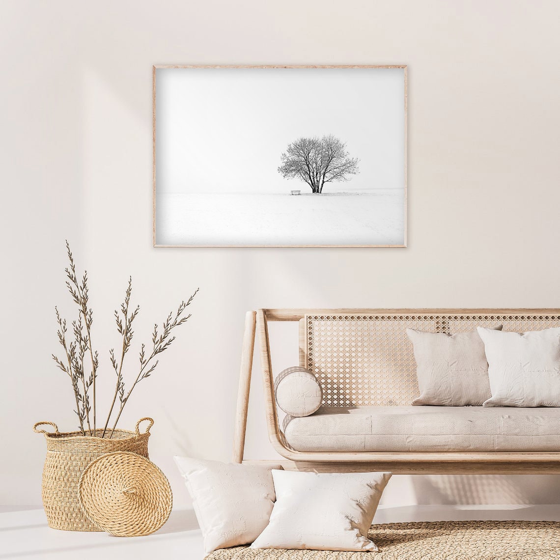 Black and White Tree Art | Abstract Landscape Print | Minimalist ...