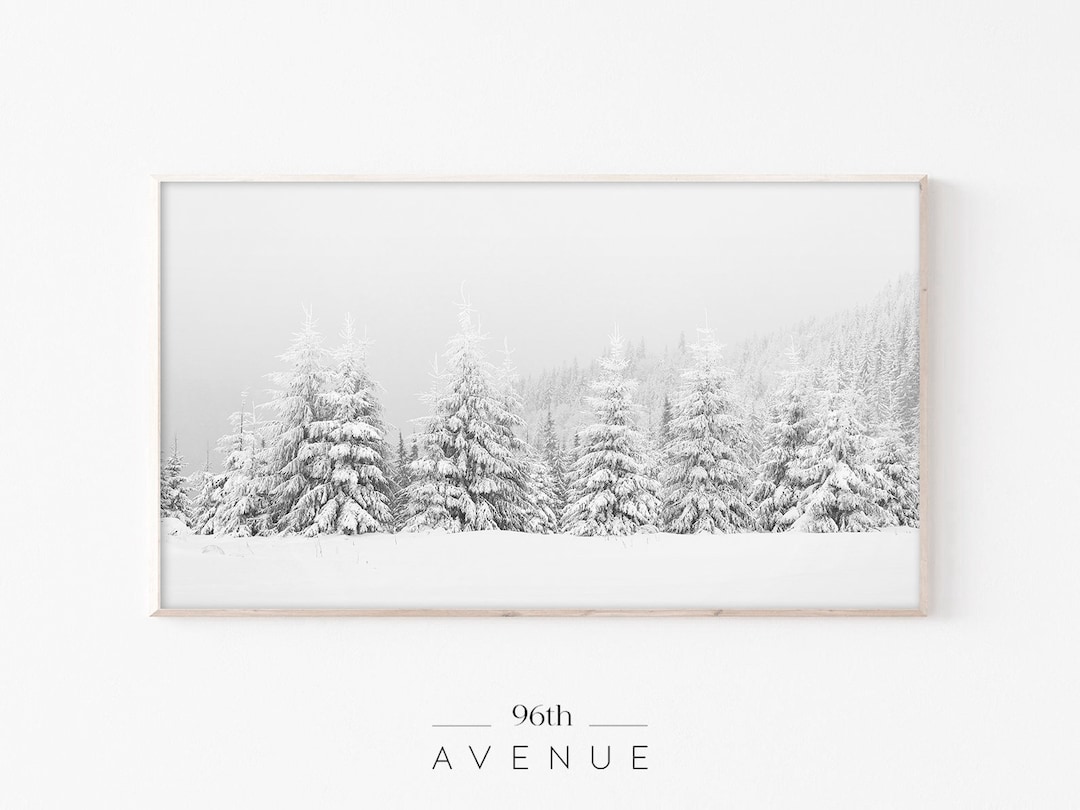 Christmas Frame Tv Art | Samsung Frame Tv Art |snowy Trees Art |winter ...