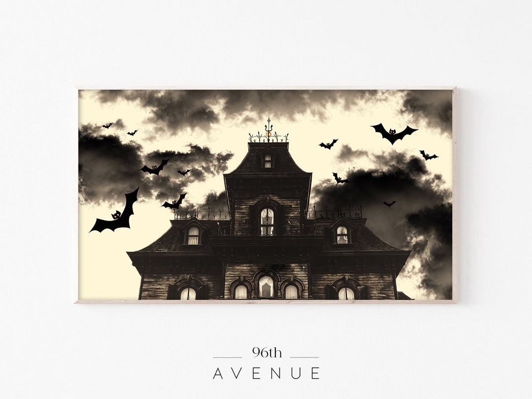 Haunted House Frame Tv Art | Halloween Wall Art | Samsung Frame Tv Art ...
