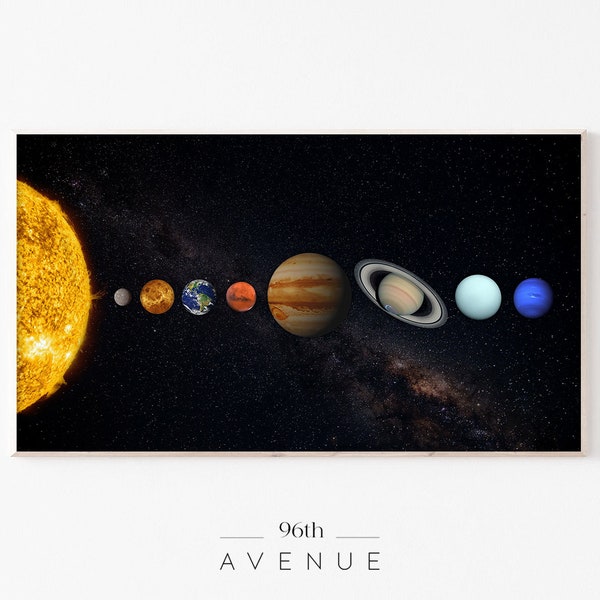 Solar System Print - Etsy