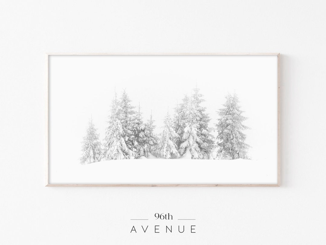 Samsung Frame Tv Art |christmas Frame Tv Art |snowy Forest Art |winter ...