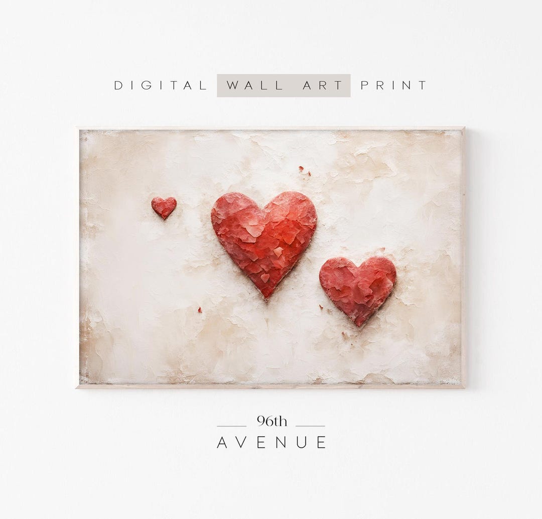 Vintage Valentines Day Wall Art | Instant Download | Oil Painting Love ...