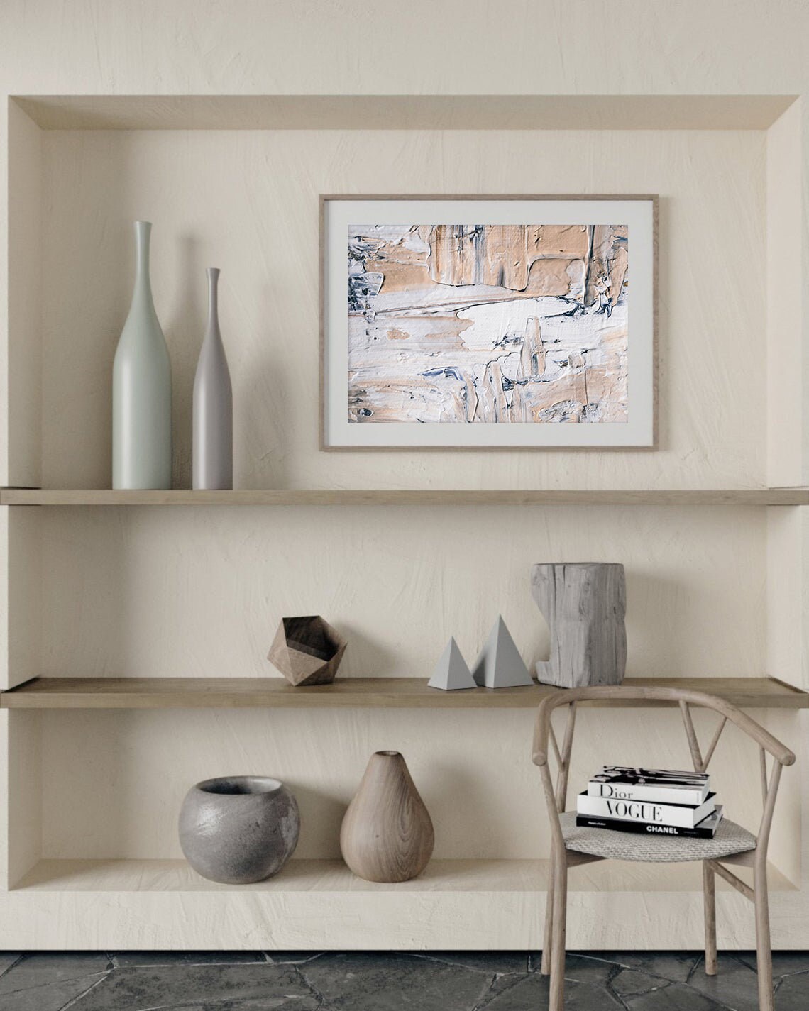 Beige Abstract Painting Digital Download Neutral Abstract - Etsy