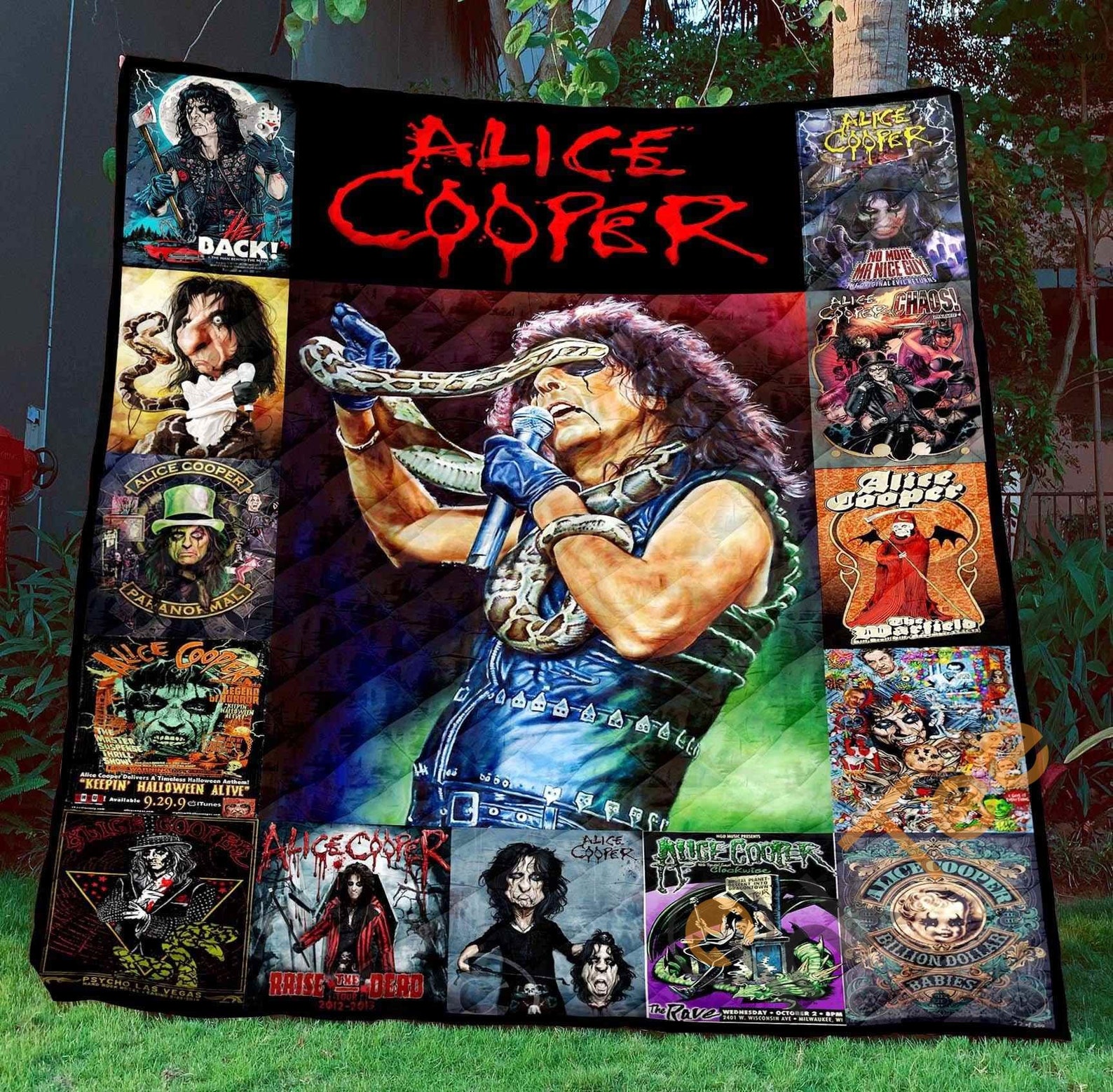 Alice Cooper Ver7 Albums Poster Cover Music Singer Quilt | Etsy