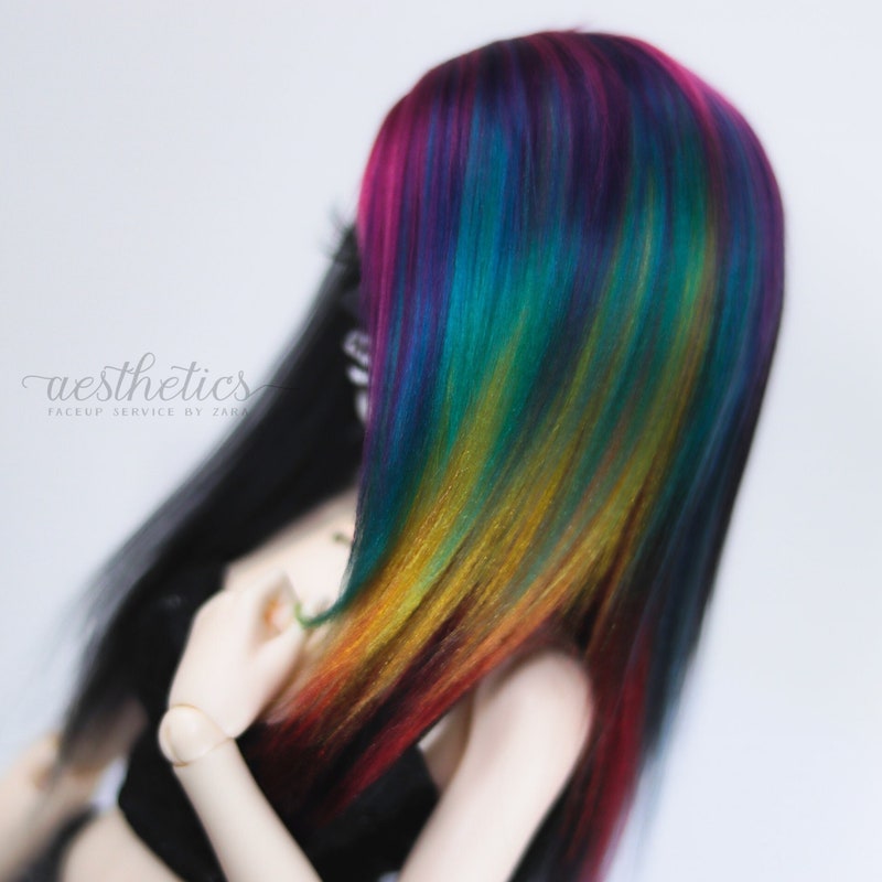 Rainbow Wig - Etsy