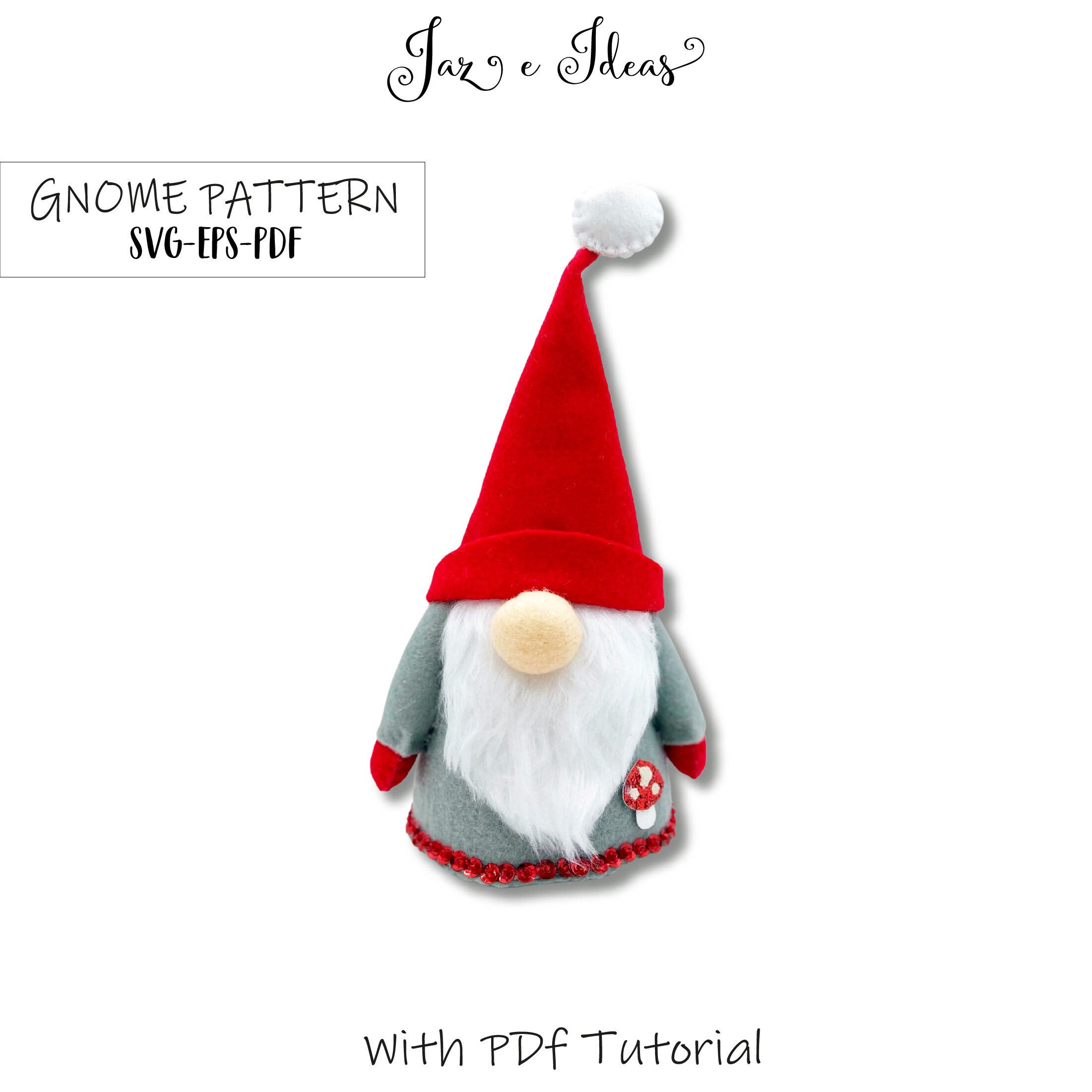 Gnome Pattern Pdf, Diy Gnome Tutorial, Felt Gnome Pattern - Etsy