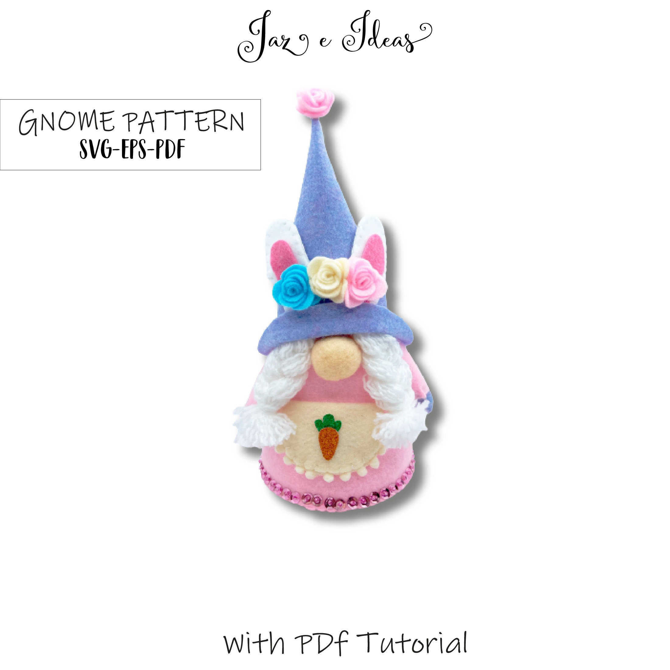 Easter Lady Gnome Pattern Pdf, Easter Lady Gnome, Diy Gnome Tutorial ...