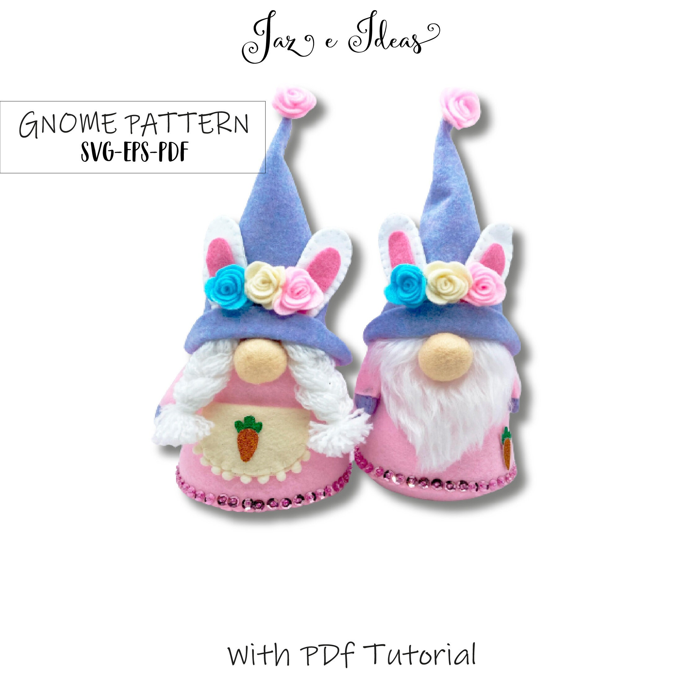 Easter Lady Gnome Pattern Pdf, Easter Lady Gnome, Diy Gnome Tutorial ...