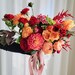 Realistic Red Orange Fake Flower Bouquet, Real Touch Roses, Outdoor ...