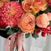 Realistic Red Orange Fake Flower Bouquet, Real Touch Roses, Outdoor ...