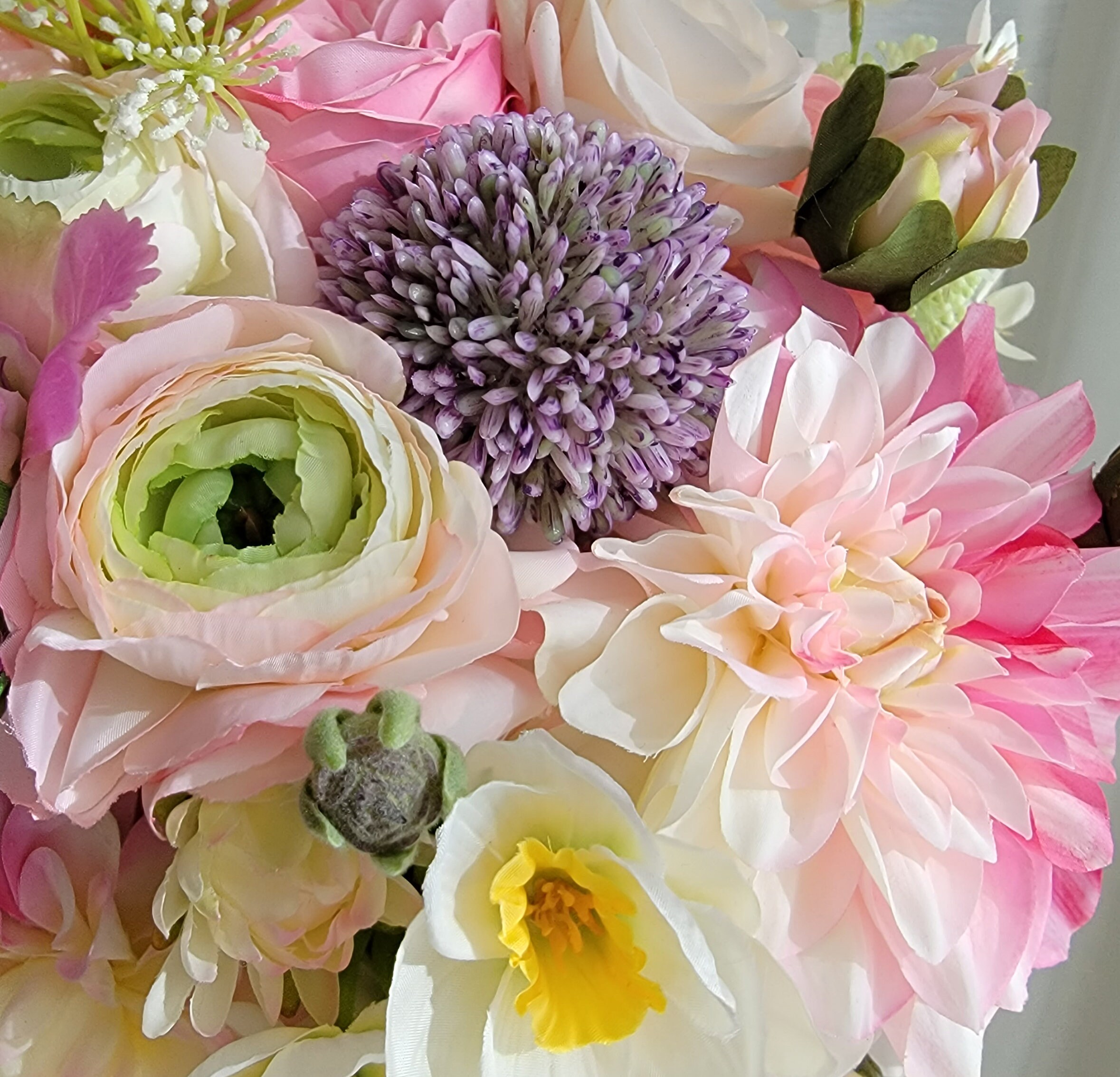 Premium Silk Flower Luxury Bouquet With Real Touch Rose - Etsy