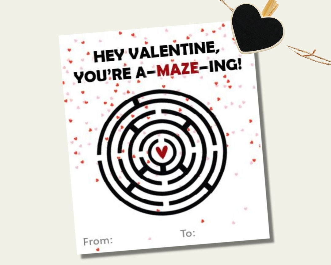 You Are A-maze-ing, Amazing Gift Tag, Valentine's Gift Card, Digital ...