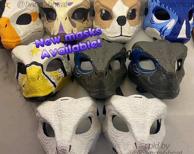 Dinomask Yard Sale // Furry Dinomask Premade - Etsy