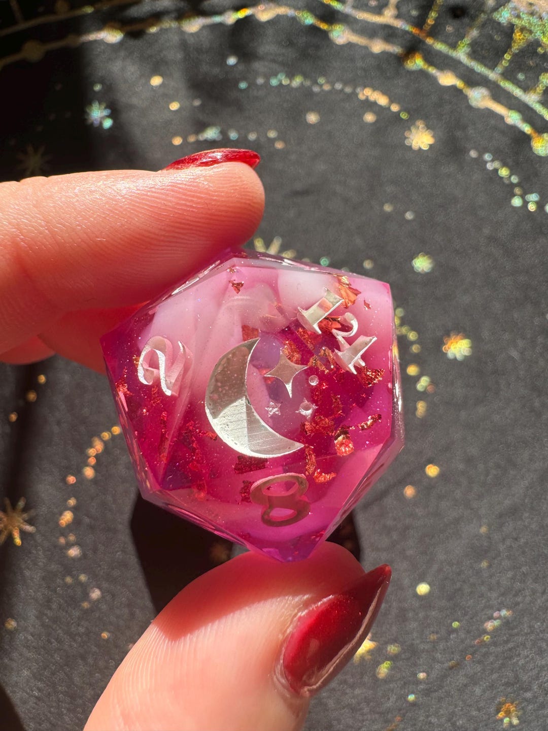 Fae Whispers || Resin Dice || Single D20 Chonk || Single D20 Mini Chonk ...